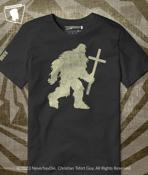 BIGFOOT CROSS GIANT SASQUATCH | BIGFAITH™ CHRISTIAN T-SHIRT ...